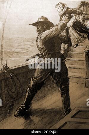 Illustration showing Descartes' mechanical view of a universe filled ...