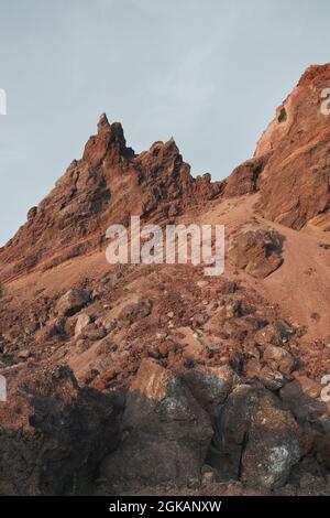 Low angle view of mountain against clear sky Stock Photo - Alamy
