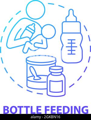 Bottle feeding gradient linear vector icon Stock Vector Image & Art - Alamy