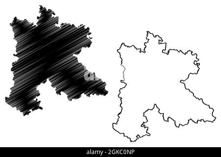 Amethi district (Uttar Pradesh State, Republic of India) map vector ...