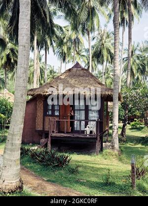 Beach hut style bungalow accommodation, Phi Phi island Krabi, Thailand ...