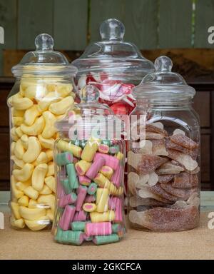 Colorful candy glass jars sweets Stock Photo - Alamy