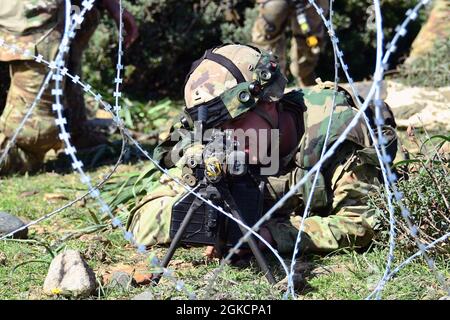 A U.S. Army Paratrooper assigned to Legion Company, 1st Battalion ...
