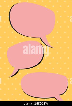 An abstract background of yellow bubbles on an orange background in a ...