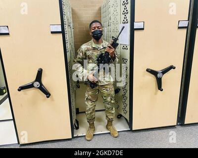 Airman First Class Kamari Johnson, a defender with the 75th Security ...