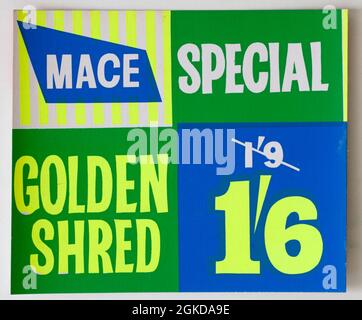 Retro Golden Shred marmalade advert poster at the railway station ...