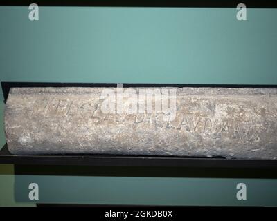 Roman ancient lead pipe detail Stock Photo - Alamy