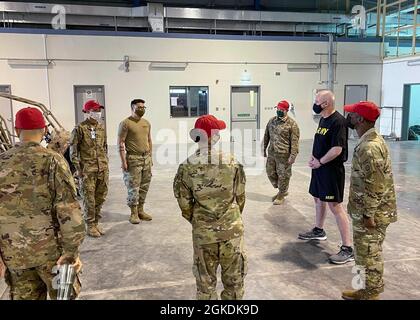 Maj. Gen. John P. Sullivan (left), commanding general, 1st Theater ...