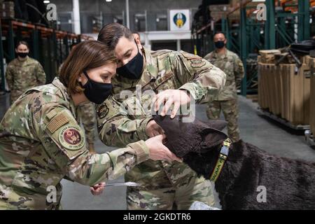 U.S Air Force’s 571st Mobility Support Advisory Squadron advisors stand ...