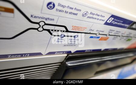 London Underground Northern Line map showing the new extension to ...