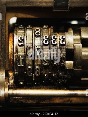 Vintage automatic sequential numbering stamp Stock Photo - Alamy