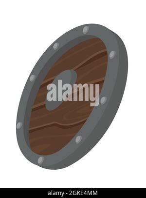 security medieval shield cartoon vector illustration Stock Vector Image ...
