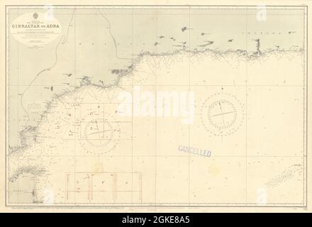 Nautical chart of the Mediterranean coast of Spain and Morocco, with ...