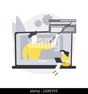 Online tutor abstract concept vector illustration Stock Vector Image ...