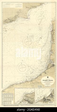 English Channel. Admiralty sea chart #2675. 1978 (1982) old vintage map ...