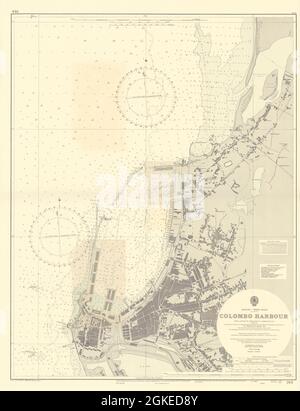 COLOMBO city plan. Ceylon / Sri Lanka 1923 old vintage map chart Stock ...