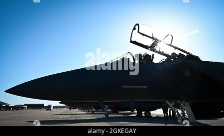 1st Lt. Caleb Heaton, 494th Fighter Squadron F-15E Strike Eagle pilot ...