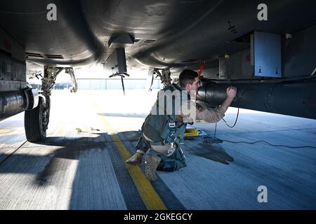 1st Lt. Caleb Heaton, 494th Fighter Squadron F-15E Strike Eagle pilot ...