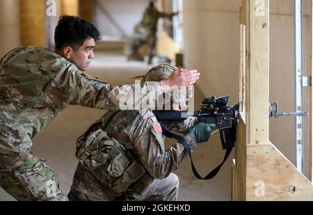 A range safety officer with Anvil Company, 2nd Battalion, 22nd Infantry ...