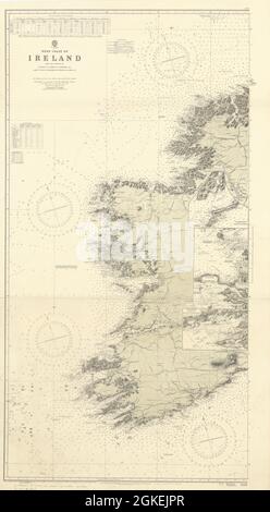 Ireland - West Coast - Galway Bay. Admiralty sea chart #1984. 1850 ...