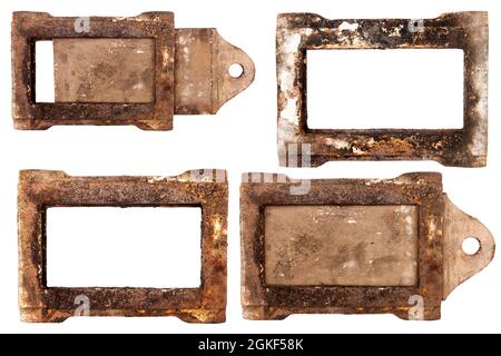 Rusty vintage stove damper isolated on white background Stock Photo - Alamy