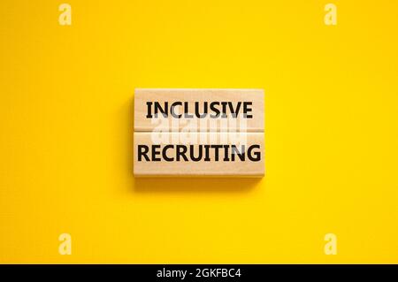 Inclusive recruiting symbol. Wooden blocks with words Inclusive ...