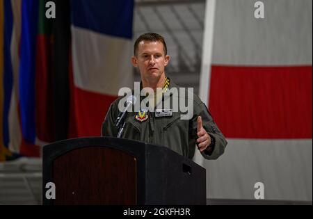 Col. Scott Mills, 57th Operations Group commander, passes the guidon of ...