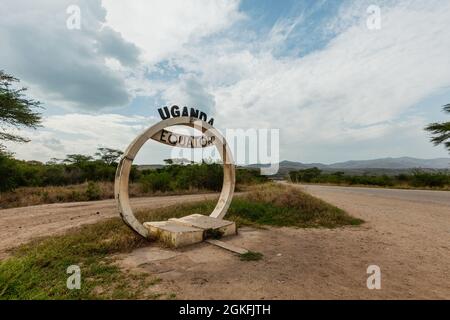 Equator sign in Uganda - A Monument Marking the Line between Northern ...