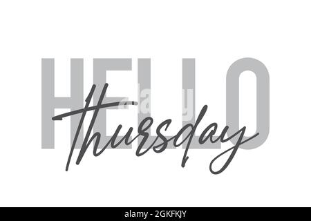 Thursday. Handwriting font by calligraphy. illustration isolated on ...