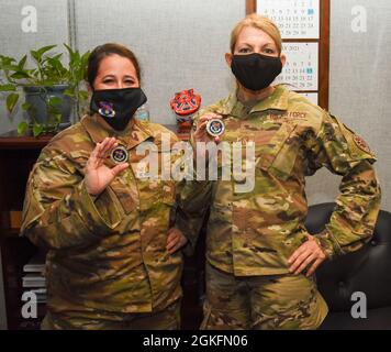 Staff Sgt. Amanda Downey, 117th Force Support Squadron, poses with a ...