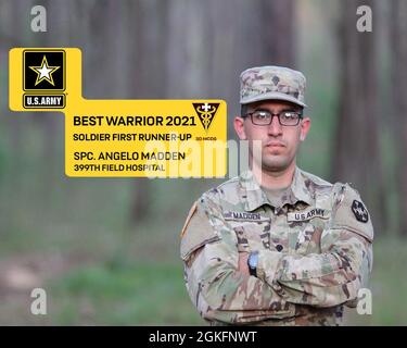 Spc. Angelo Madden with the 399th Field Hospital, along with four other ...