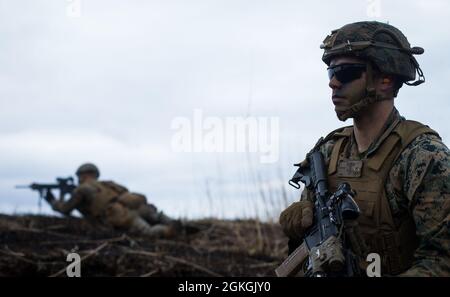 U.S. Marine Corps Cpl. Beau Arsenault, a low altitude air defense (LAAD ...