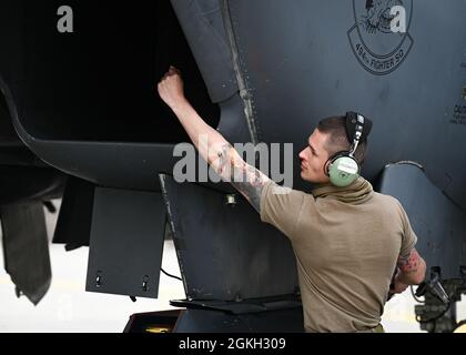 Senior Airman Bryan Byers, 48th Maintenance Group aircrew egress ...