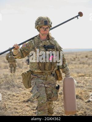 Staff Sgt. Erin Dobbins, 79th EOD Bn., 752nd EOD Company, sweeps for ...