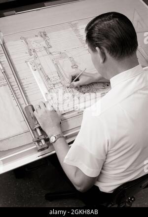 old technical drawings Stock Photo - Alamy