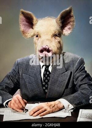 Young businessman in funny concept on white Stock Photo - Alamy