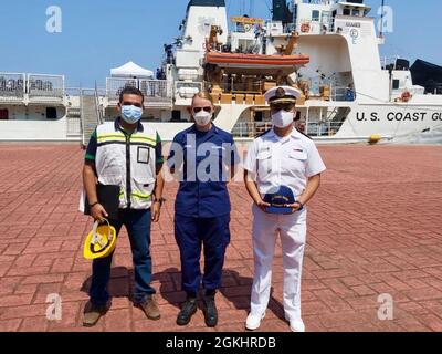 The U.S. Coast Guard Cutter Steadfast (WMEC 623) holds a change of ...