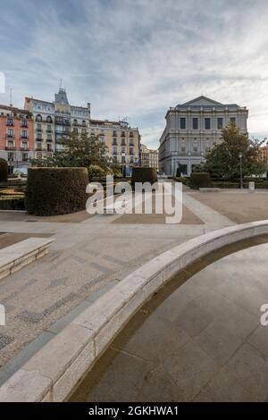 Opera of Madrid aerial view with historical buildings in Spain Stock ...
