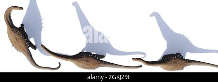 Titanosaurus, dinosaur from the Late Cretaceous period isolated on ...