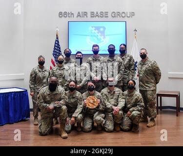 Col. Katrina Stephens, 66th Air Base Group commander, and Chief Master ...