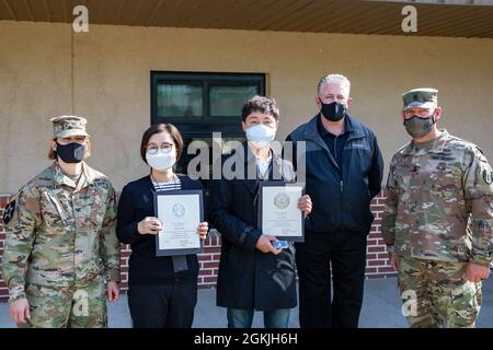 Col. Anne Wiersgalla and Command Sgt. Maj. Jay High, the 1st Signal ...