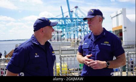 Rear Adm. Martin La Cour-Andersen, incoming commander of Joint Arctic Command stands on the ...