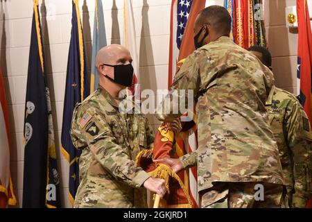 Maj. Gen. James Smith, commanding general, 21st Theater Sustainment Command, interacts with ...