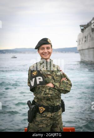 A military police platoon member from the 591st Military Police Company ...