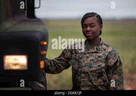 U.S. Marine Corps Cpl. Hamilton Hull, air traffic controller with ...