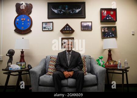 James Strait, principal of Kubasaki High School, poses for a photo in ...
