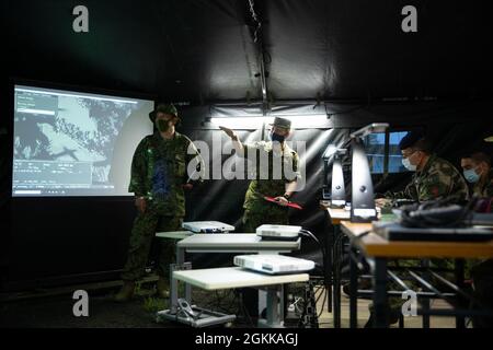 U.S. Marine Corps Capt. Kai Gamble, the air officer of Battalion ...