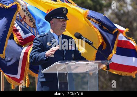 Col. Anthony Mastalir, Space Launch Delta 30 commander, provides ...