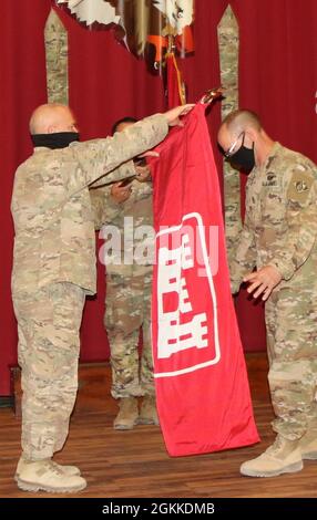 Colonel John Haas, Jr., Outgoing Commander of Task Force Essayons along ...