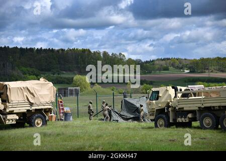 U.S. Soldiers with 601st Aviation Support Battalion, 1st Combat ...